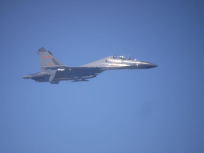 Chinese J-11 fighter jet with four air-to-air missiles chased US P-8A ...