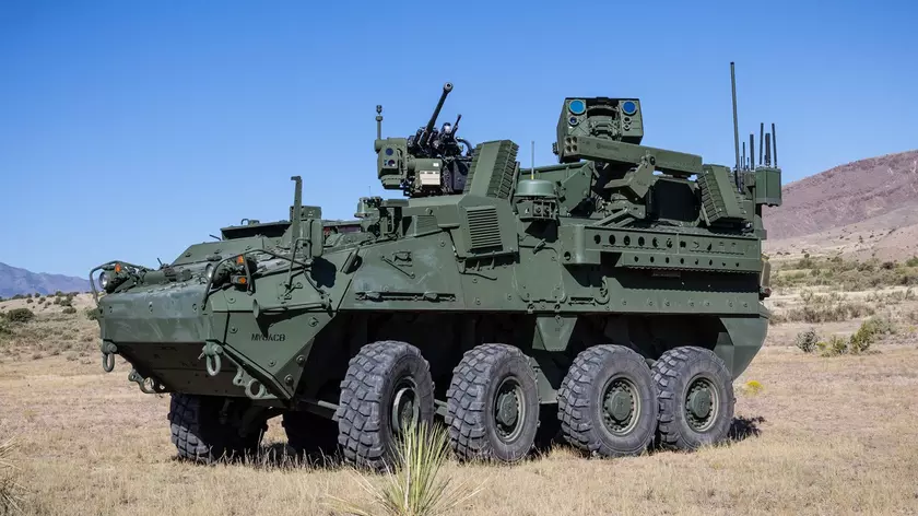 The new C-UAS DE Stryker air defence system has been unveiled