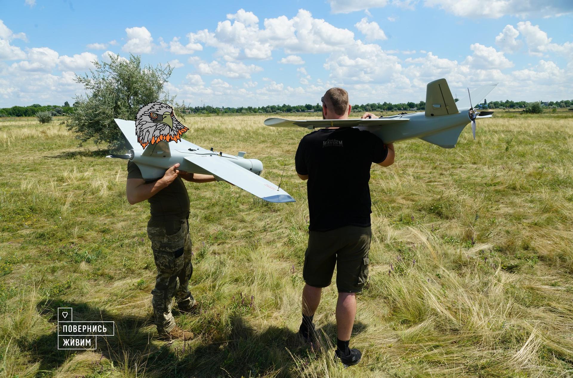 The first Ukrainian Leleka-100 drones, purchased by the Come Back Alive ...