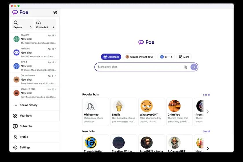 Poe has unveiled a desktop app that allows all artificial intelligence ...