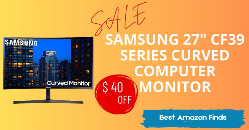 SAMSUNG 27" CF39 Series Curved Computer Monitor - Limited $40 OFF!