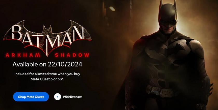 The release date for the VR game Batman: Arkham Shadow has been revealed