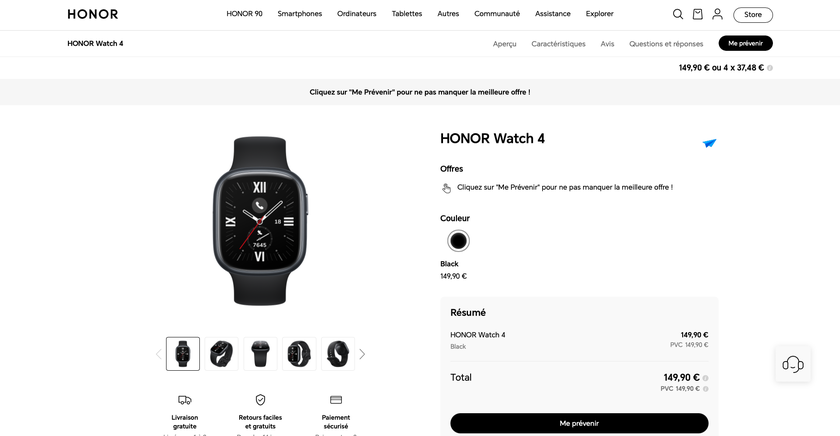 Honor Watch 4 with AMOLED screen, GPS and up to 14 days of battery life ...