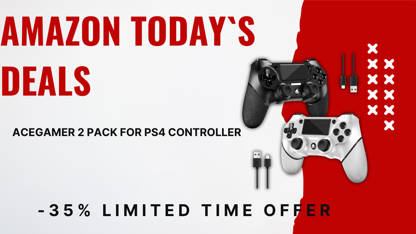 AceGamer 2-Pack Wireless PS4 Controllers with Turbo Function and Dual ...