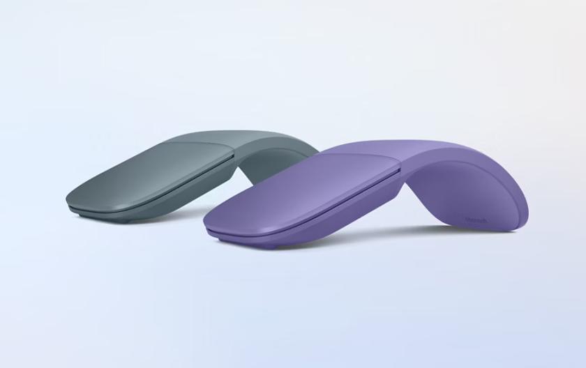 New colours of Microsoft Surface Arc Mouse: Violet and Ocean