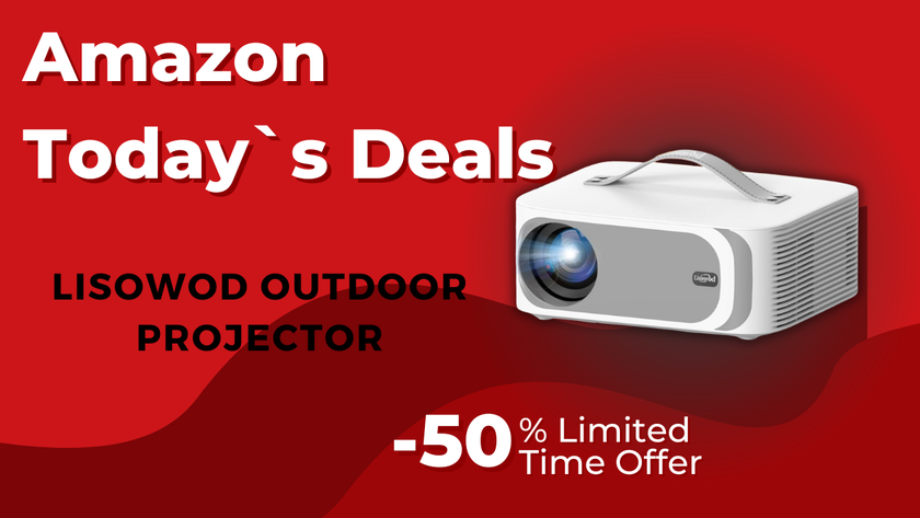Lisowod L61 Pro 4K Smart Projector with Netflix & 1200 ANSI Lumens ...