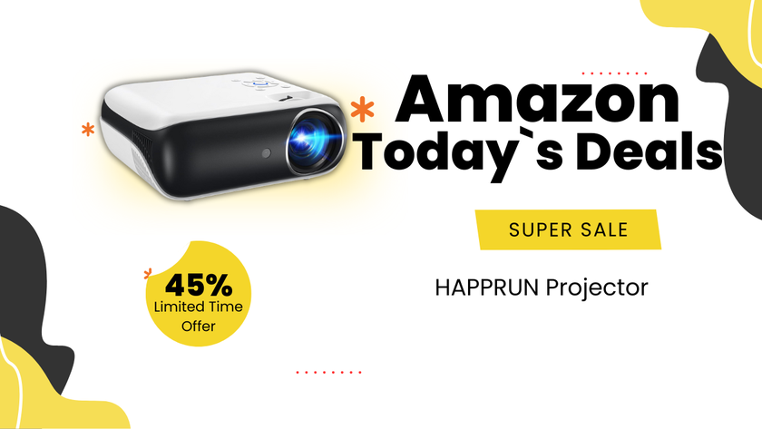 HAPPRUN Full HD 1080P Projector with Bluetooth 5.1 - Save 45% on Amazon ...