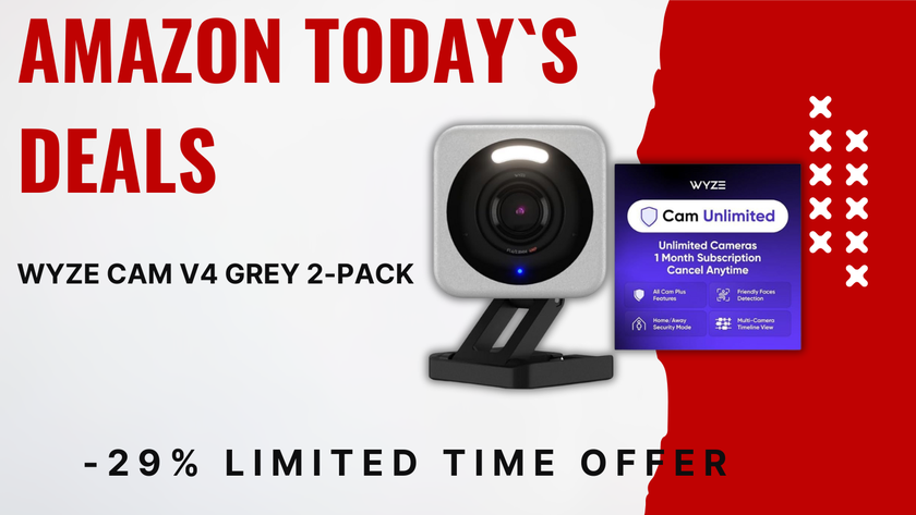 WYZE Cam v4 2-Pack Security Cameras with $24 Bundle Discount – 2.5K QHD ...