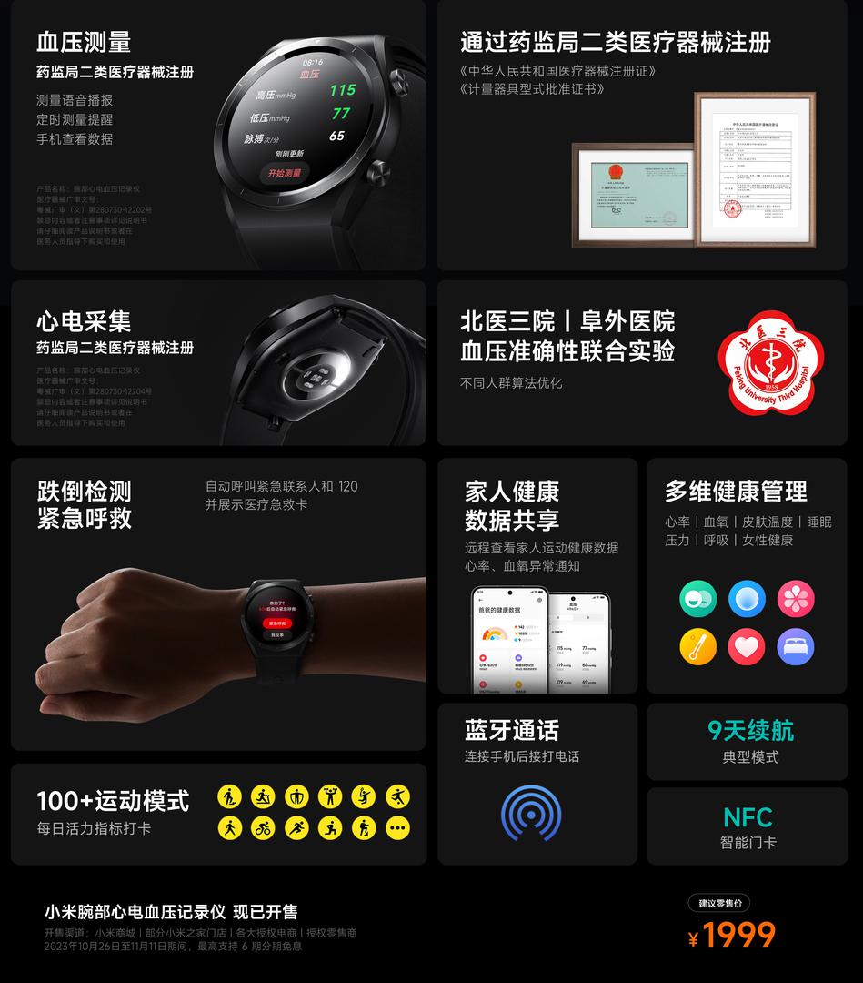 Xiaomi has unveiled a $275 smartwatch that can record ECG and measure ...