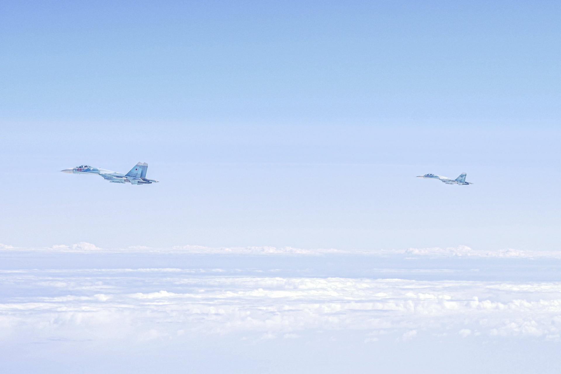 Royal Air Force and Luftwaffe Eurofighter Typhoon fighters intercept ...