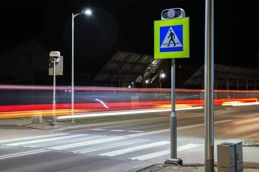 This pedestrian cross-walk system uses smart technology to ensure a ...