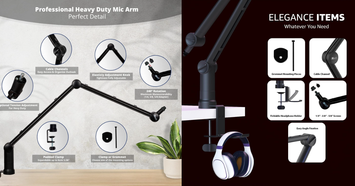 9 Best Microphone Boom Arms of 2024 | Microphone Arm Review