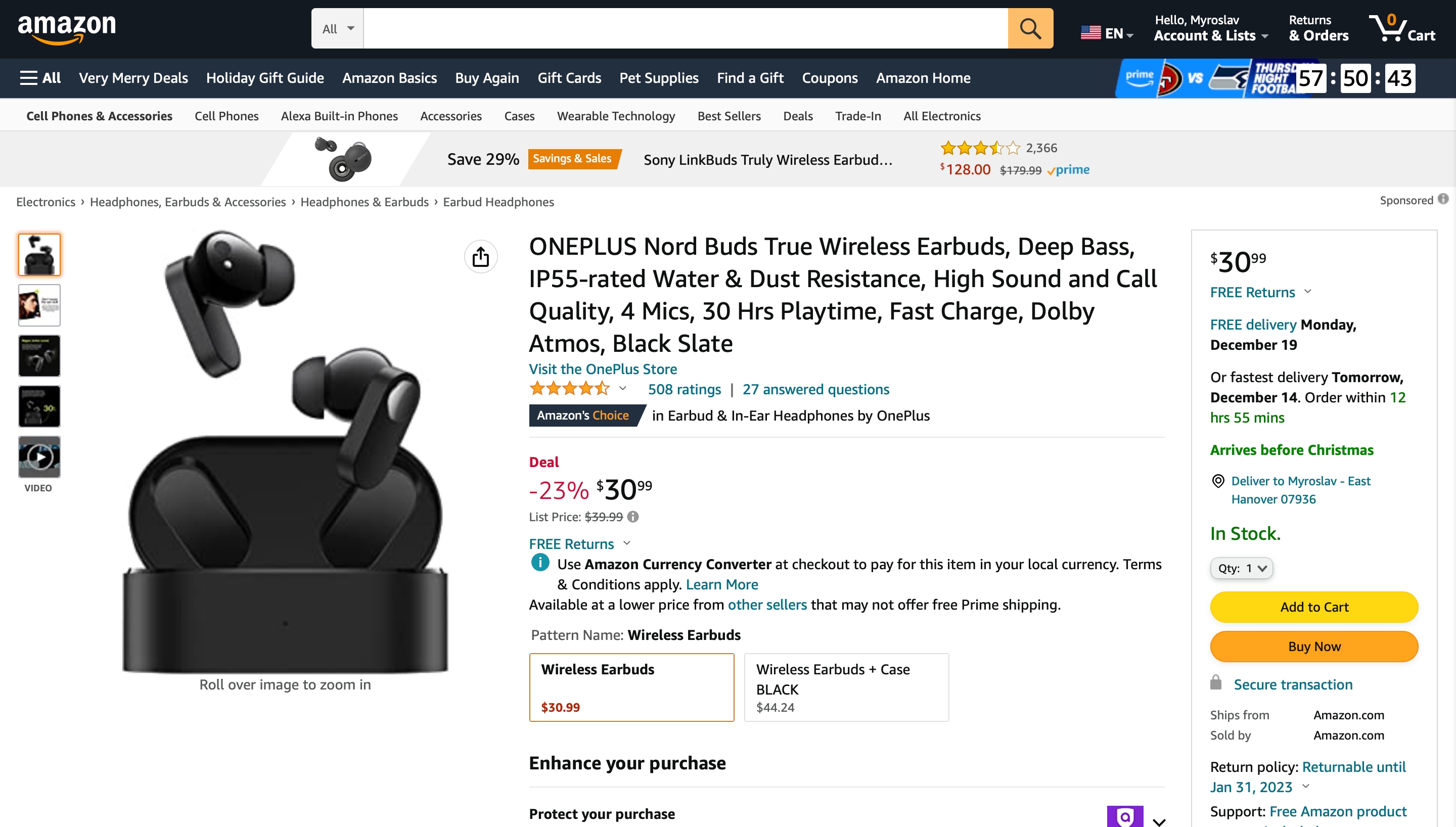 OnePlus Nord Buds Sur Amazon Support Dolby Atmos Protection IP55 Et OnePlus Nord Buds Sur Amazon Support Dolby Atmos Protection IP55 Et
