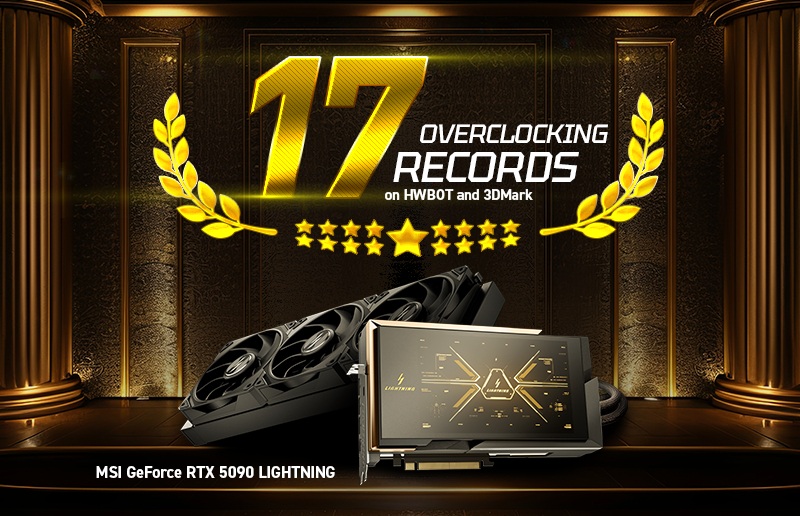 The most powerful graphics card MSI GeForce RTX 5090 32G Lightning Z is ...