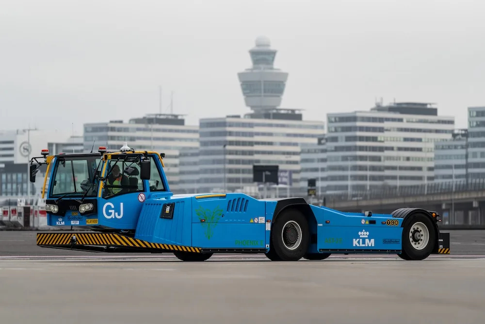 New KLM Electric Tow Tractors At Schiphol A Step Towards Zero Emissions New KLM Electric Tow Tractors At Schiphol A Step Towards Zero Emissions